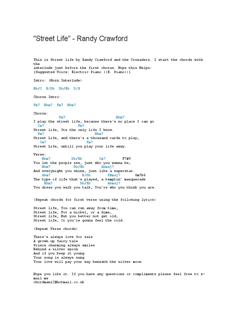 Street Life | PDF | Song Structure | Songs