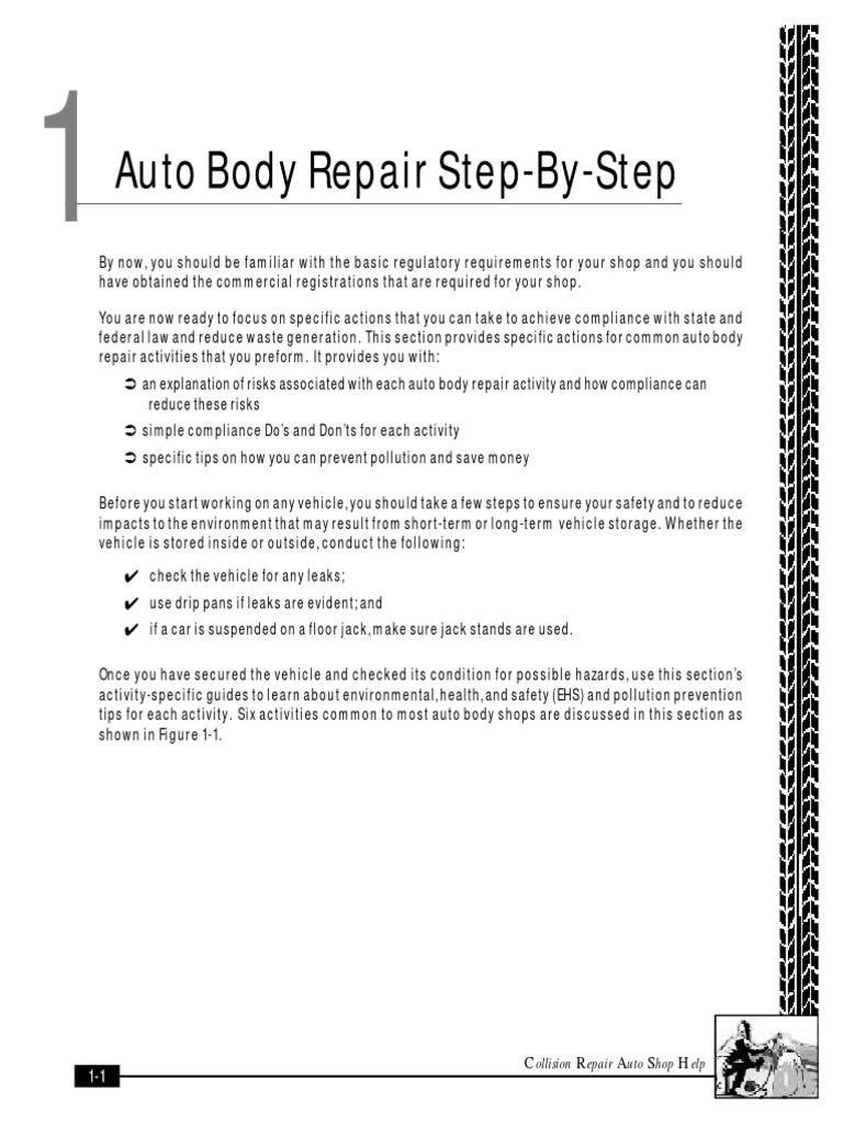 Auto Body Repair Step-By-Step | Download Free PDF | Occupational Safety ...