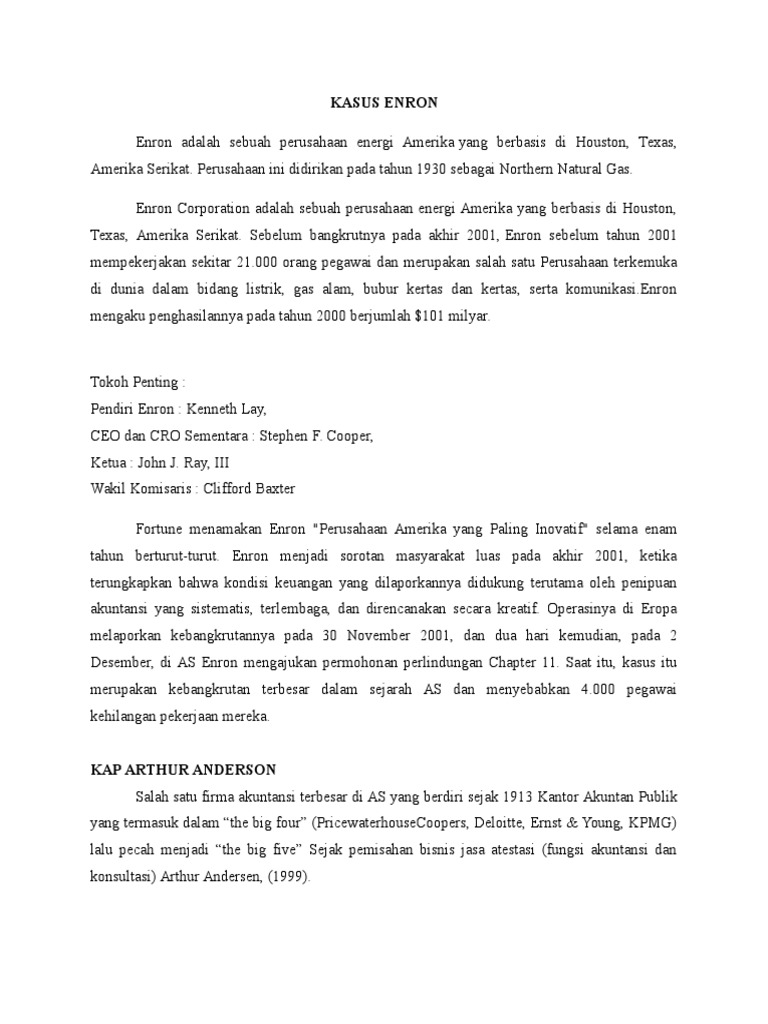 Kasus Enron | PDF