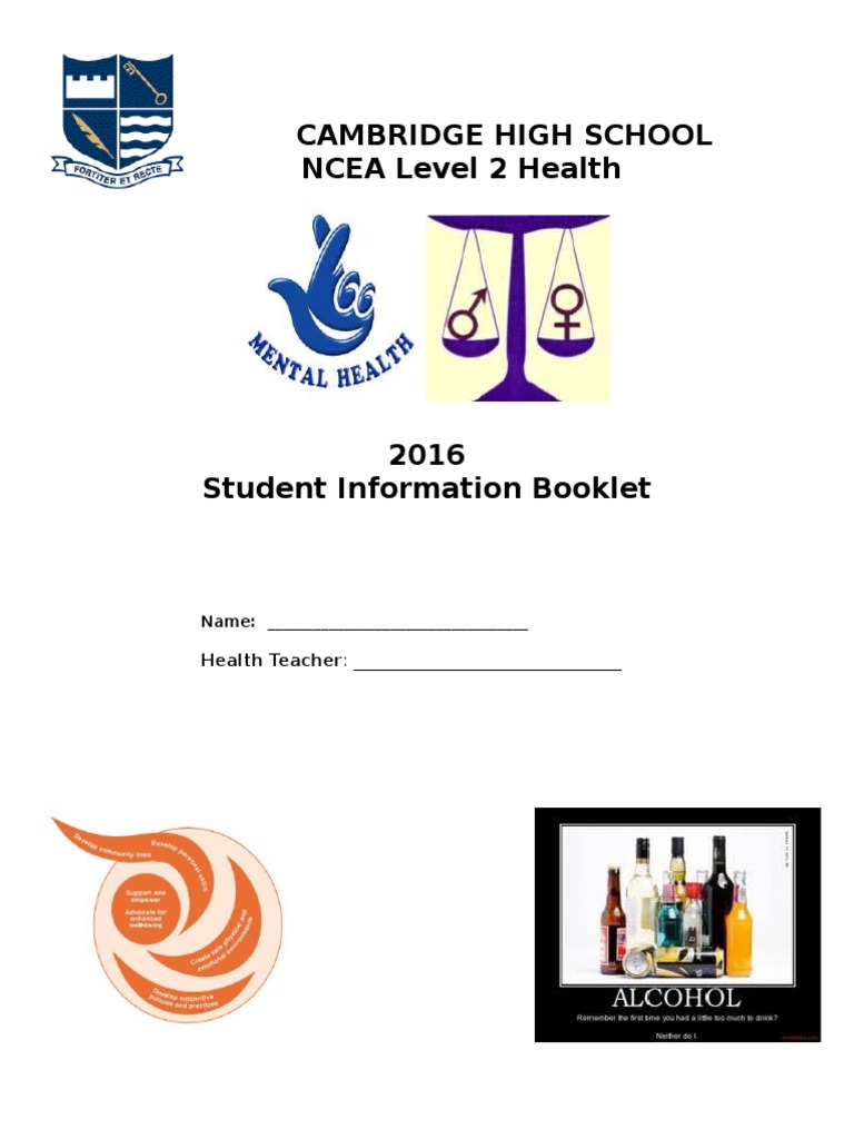 12 Health Student Information Booklet 2015 | PDF | Educational ...