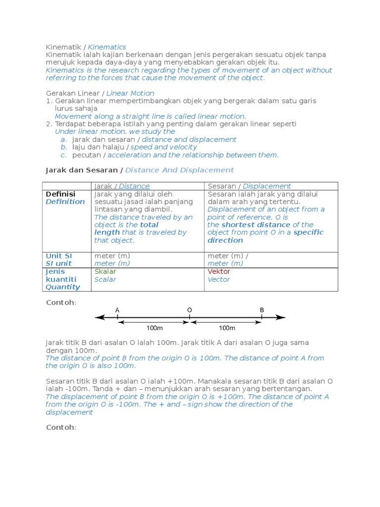 Bab 2 - Menganalisis Gerakan Linear | PDF