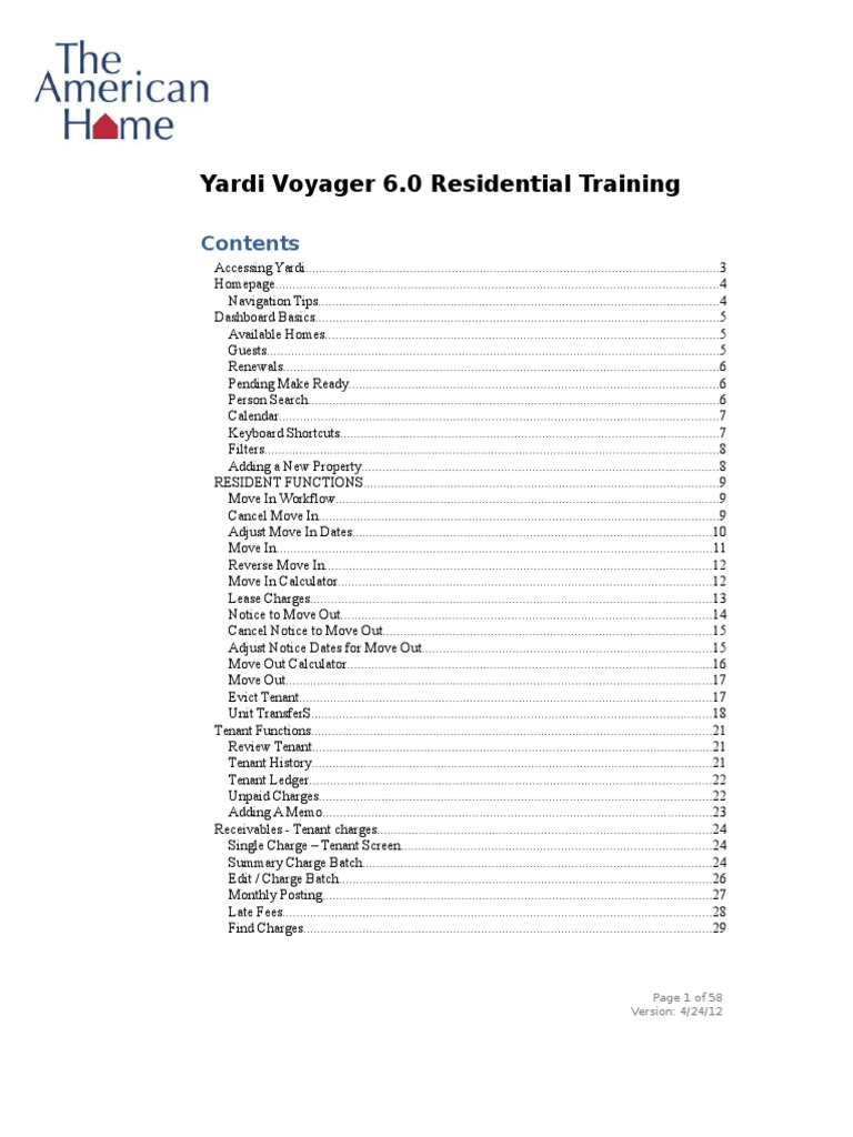 American Home Yardi Voyager Training Guide_2