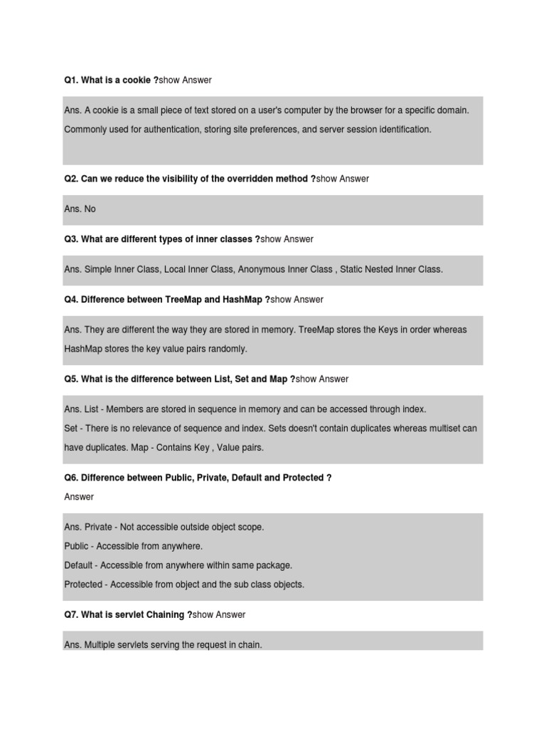 500 Question Asked In Core Java Interview Pdf Class Computer Programming Method