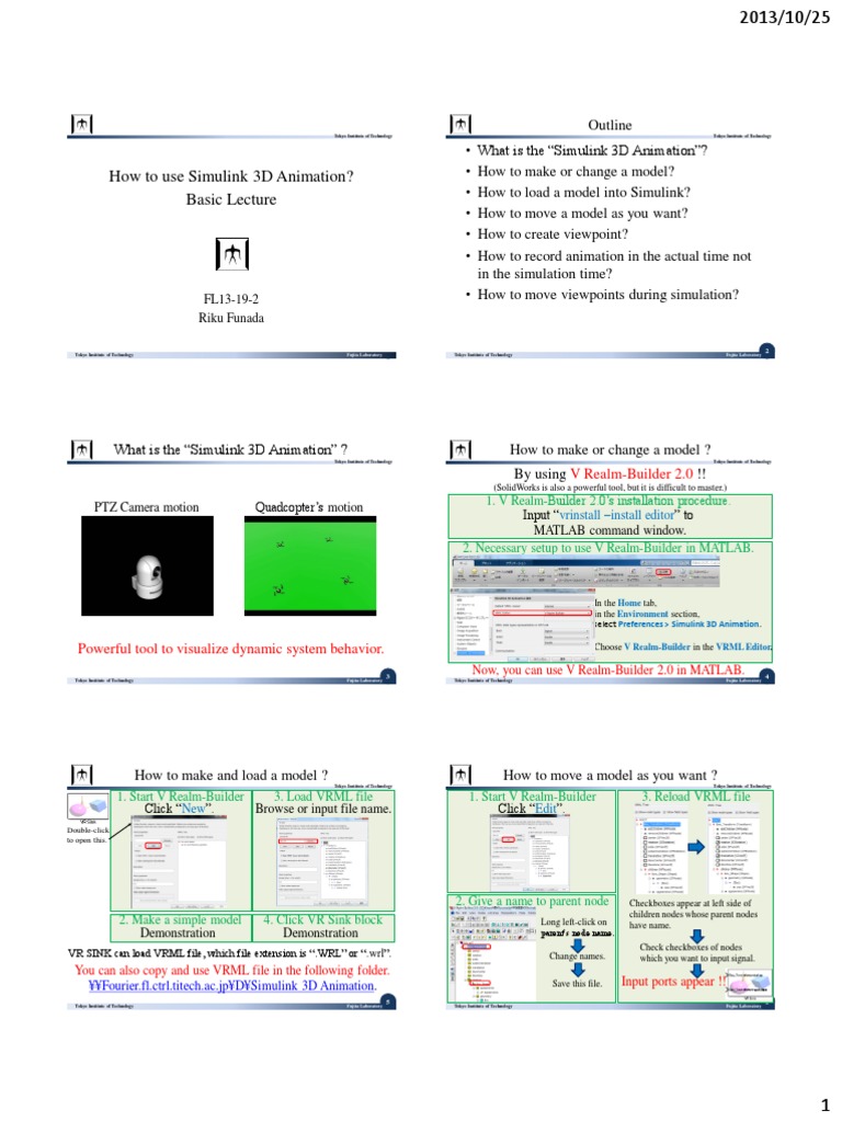 FL13-19-2 How To Use Simulink 3d Animation PDF | PDF | 3 D Computer Graphics | Areas Of Computer ...