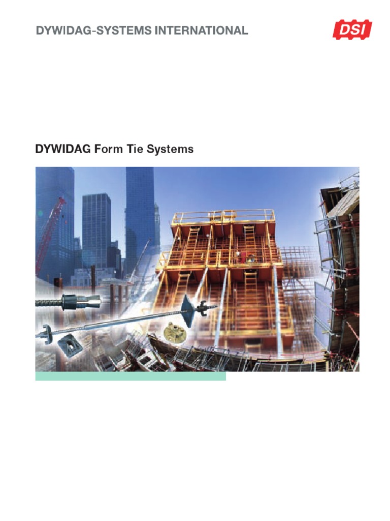 Dsi-Usa Dywidag Form Tie Systems 01 | PDF | Strength Of Materials ...