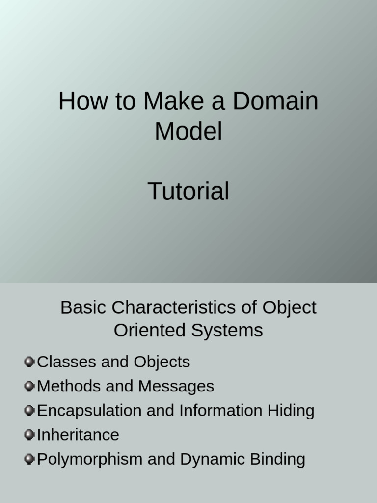 Domain Model Tutorial | PDF | Method (Computer Programming ...
