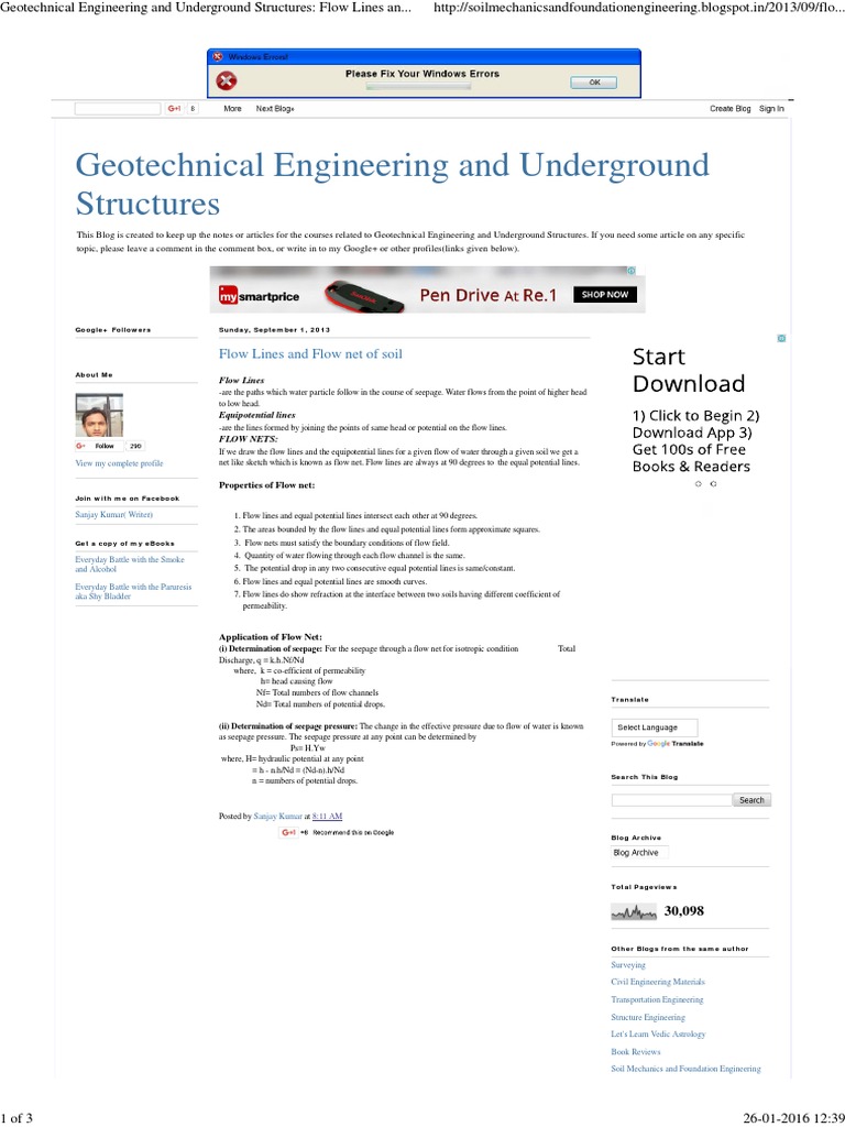 Geotechnical Engineering and Underground Structures: Flow Lines and ...