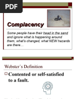 Workplace Complacency Toolbox Talk | PDF | Occupational Safety And ...