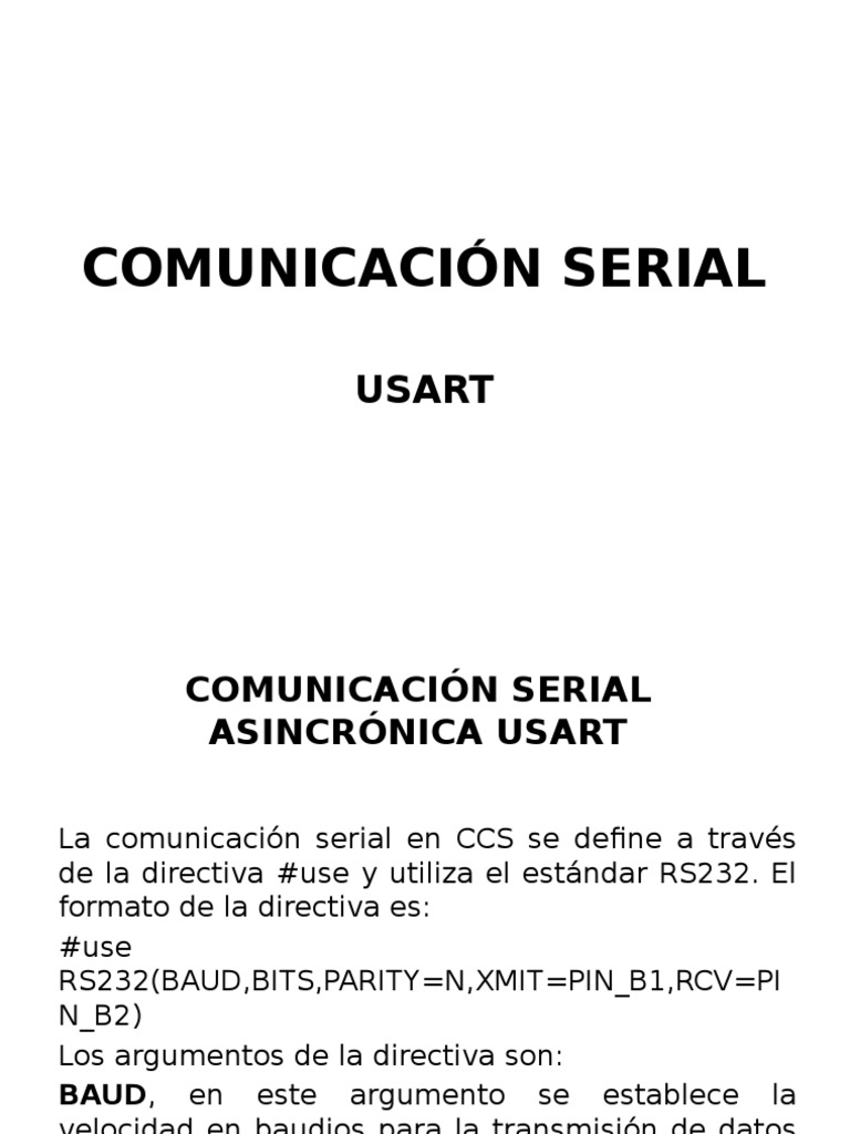 Comunicación Serial y USART en CCS | PDF | Cadena (informática ...