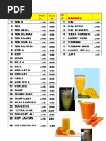 Senarai Harga Minuman Dan Makanan | PDF | Rice | Prepared Foods
