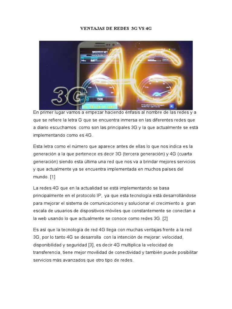Redes 3G VS 4G | PDF | 4 G | 3 G