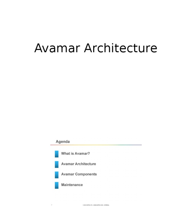 Avamar Architecture | PDF