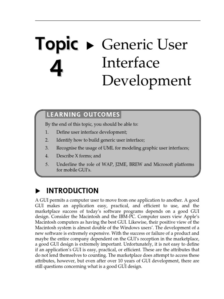Generic User Interface | PDF | Cross Platform Software | Graphical User ...