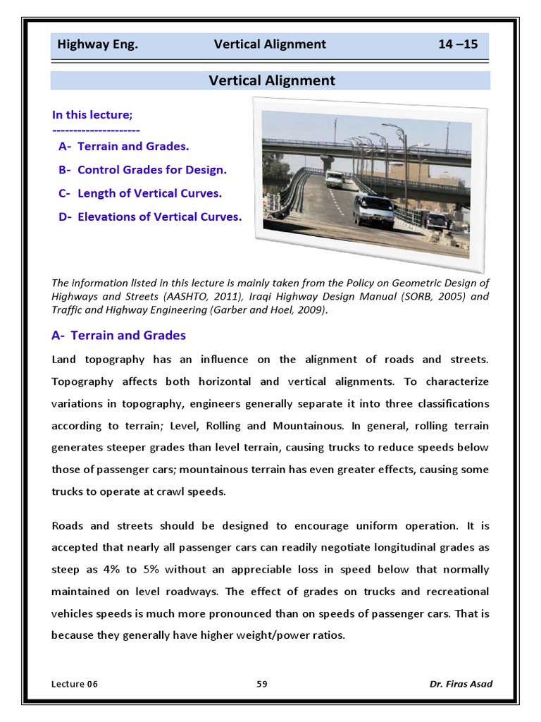 Vertical Alignment in Highway Design | PDF | Transportation Engineering ...