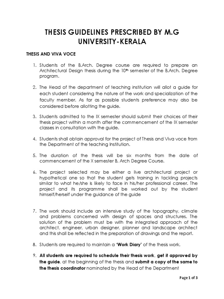 Thesis Guidelines | PDF | Thesis | Design