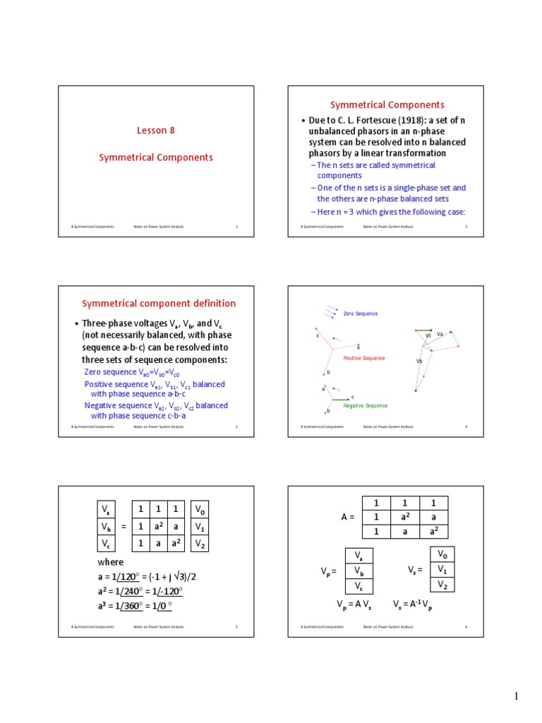 Symmetrical Components in Power Systems | PDF | Power Engineering | Ac ...
