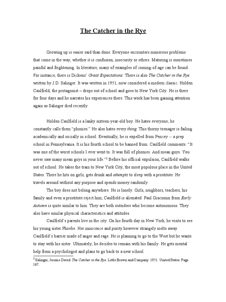 The Catcher in The Rye | PDF