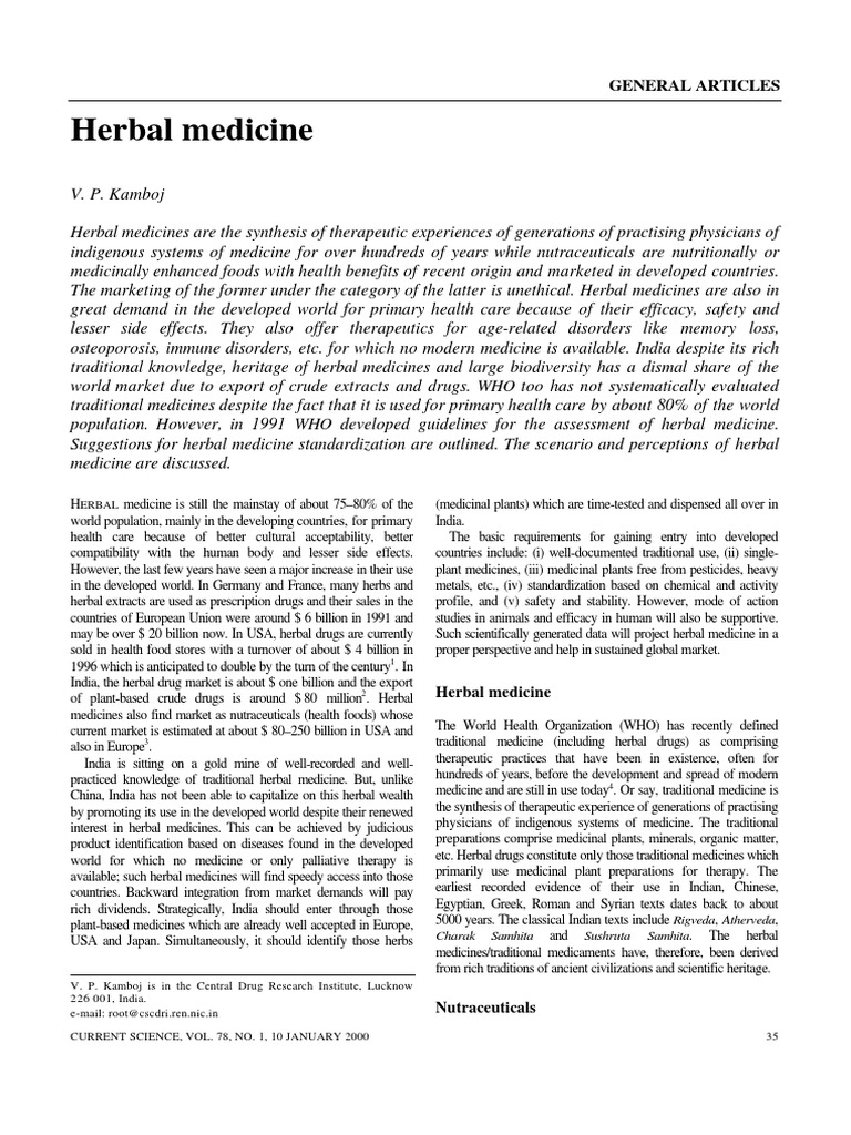 Herbal Medicine | PDF | Herbalism | Pharmaceutical Drug
