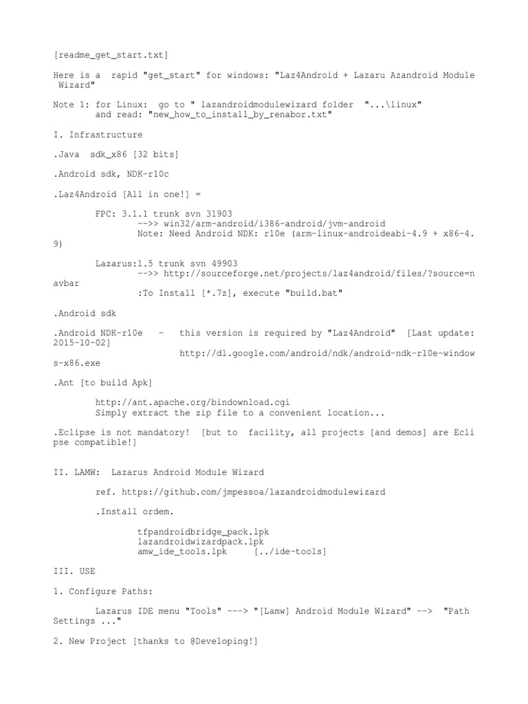 Readme Get Start | PDF | Android (Operating System) | Software Development Kit