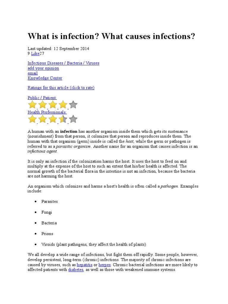 What Is Infection Pdf Infection Pathogen
