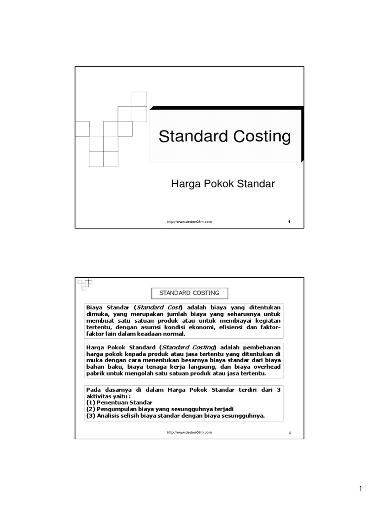 Standard Costing | PDF