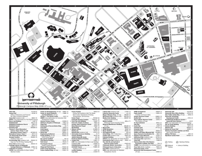 UPitt Campus Map | PDF | Universities And Colleges | Buildings And ...
