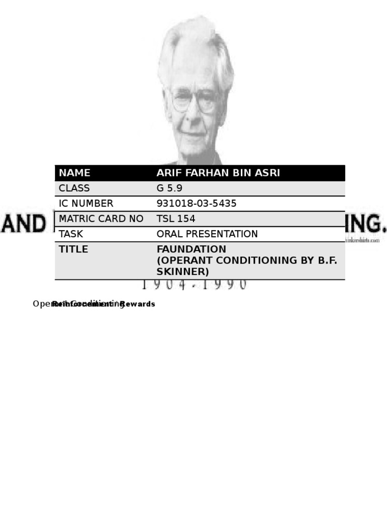 Name Arif Farhan Bin Asri: Class G 5.9 Ic Number 931018-03-5435 Matric ...