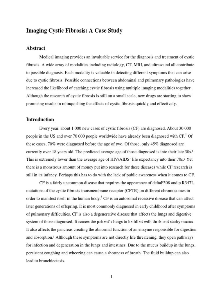 Imaging Cystic Fibrosis: A Case Study | PDF | Medical Imaging | Ct Scan