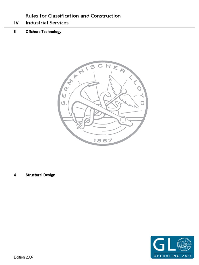 Germanischer Lloyd Offshore Certification | PDF