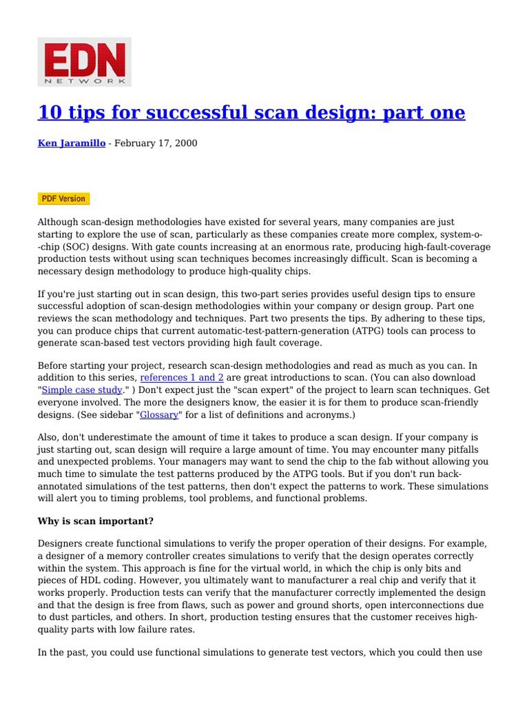 10 Tips For Successful Scan Design Part One | Download Free PDF ...