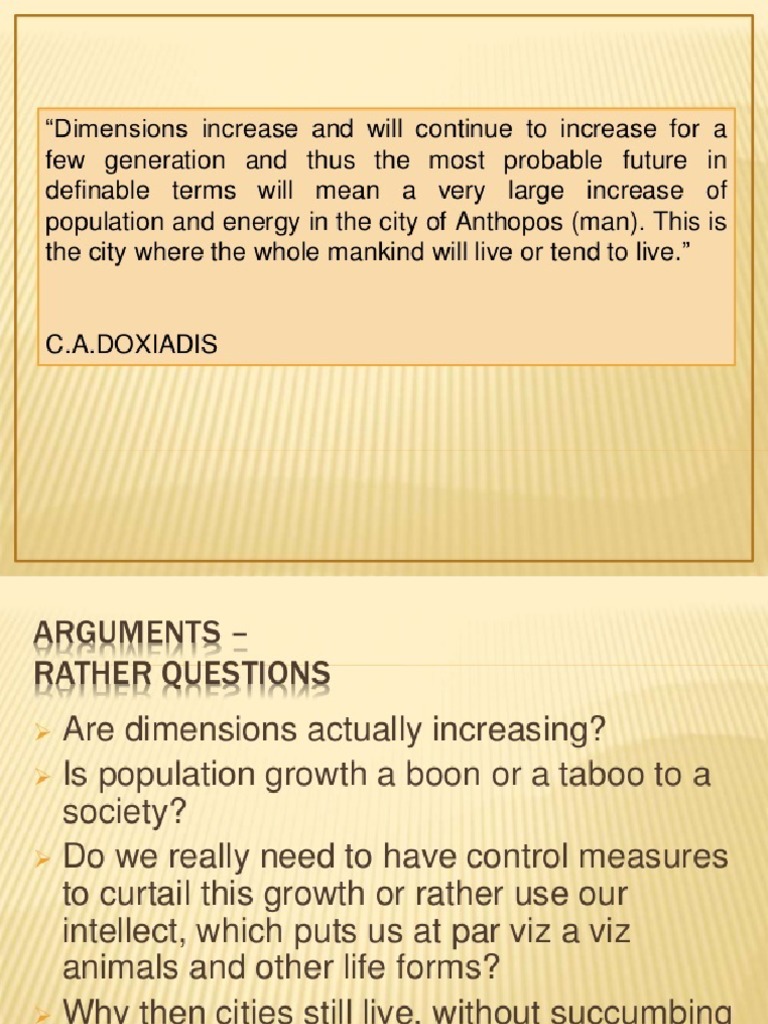 Doxiadis Ekistics The Science of Human Settlement by HemantMishra8 | PDF