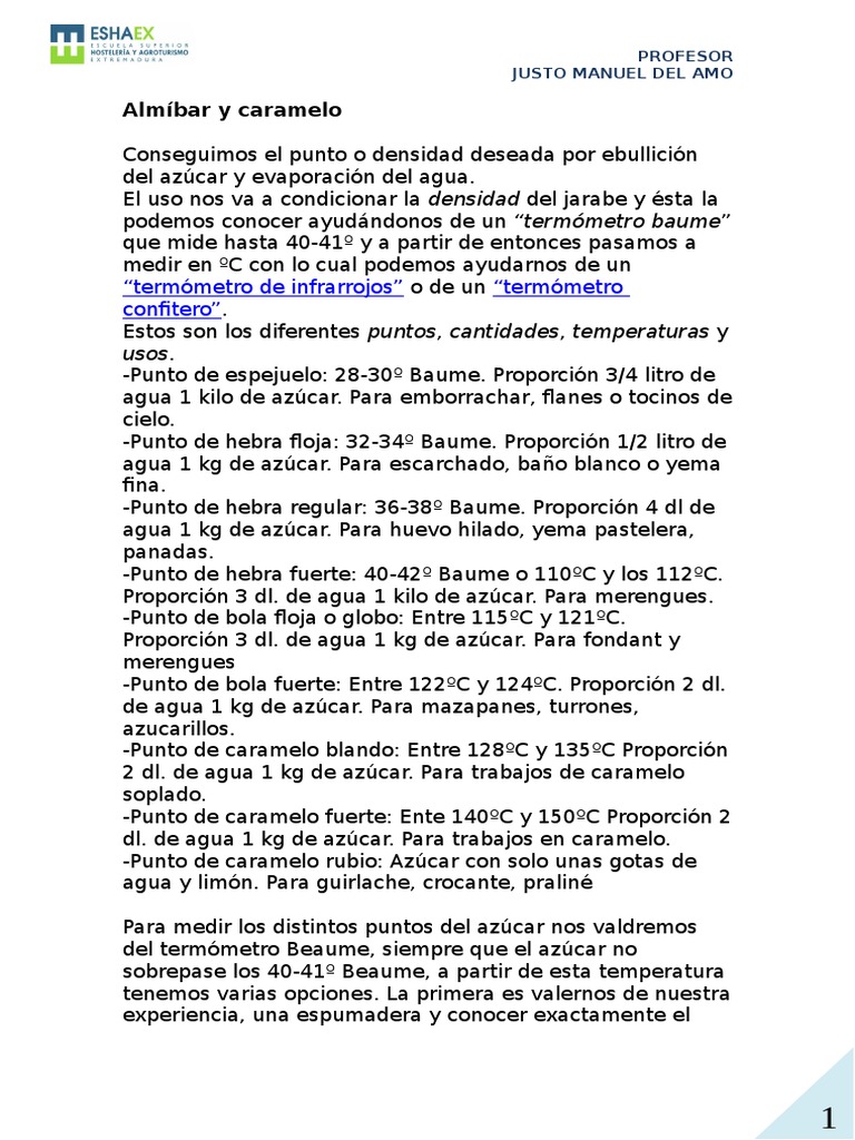 Almíbar y Caramelo | PDF | Caramelo | Agua