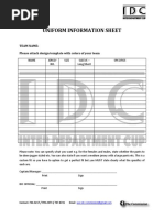 Uniform Returned Form | PDF