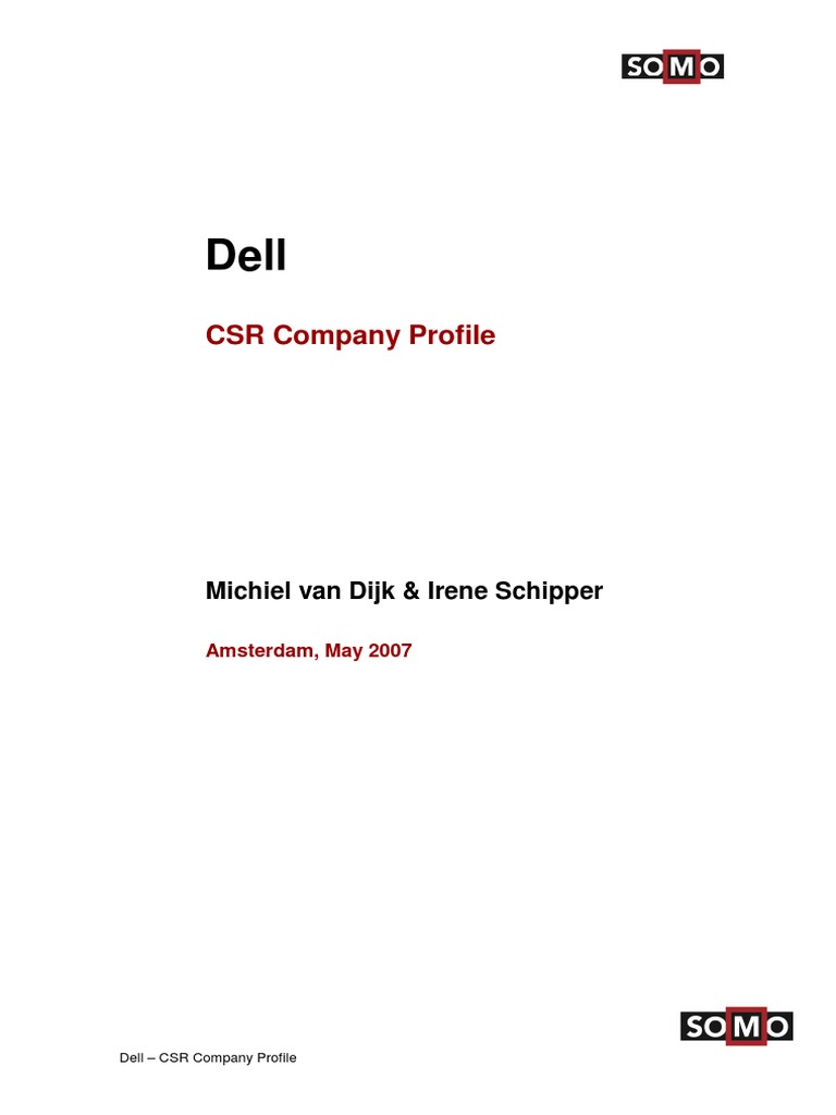 Dell - CSR Company Profile PDF | PDF | Dell | Personal Computers
