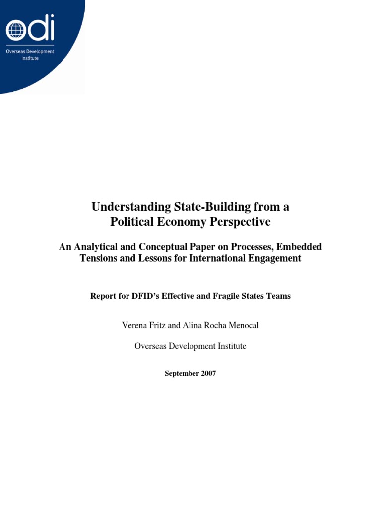Understanding the Complex Process of State-Building: A Conceptual ...