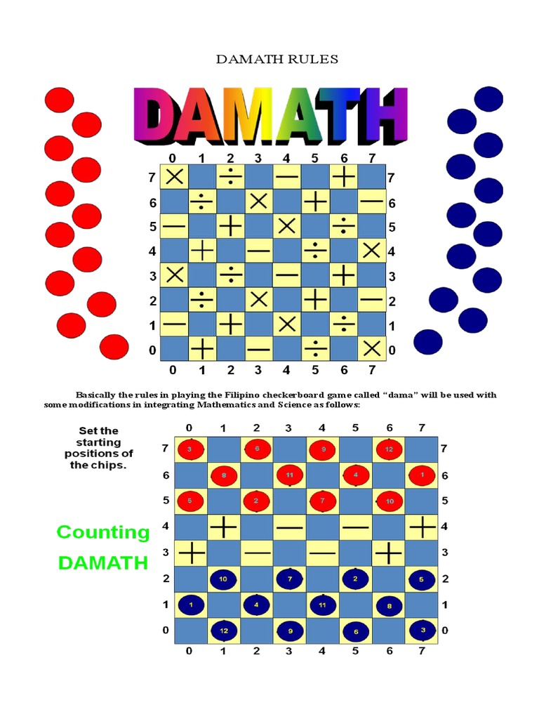 Rules Damath | PDF | Teaching Mathematics | Leisure