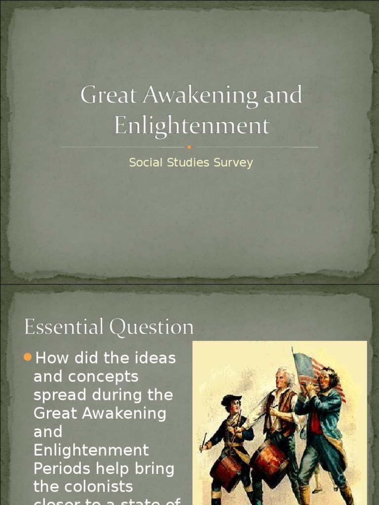 Great Awakening and Enlightenment | PDF | Liberty | Age Of Enlightenment
