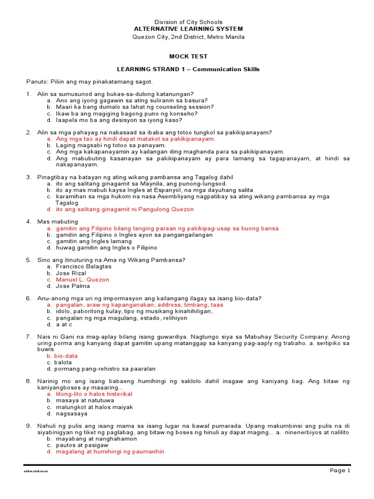 Als Mock Test2-With Answer | PDF