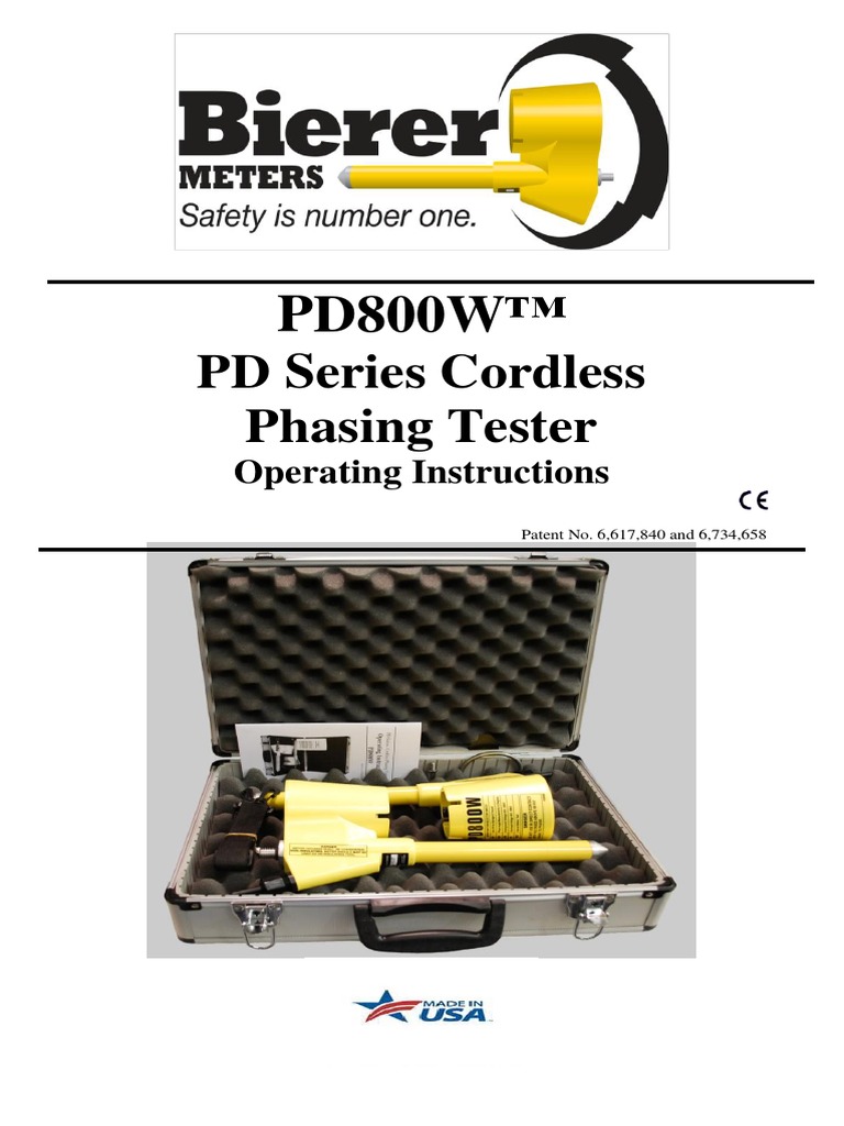 Phase Seq Tester - PD800W Instructions | PDF | Electromagnetic ...