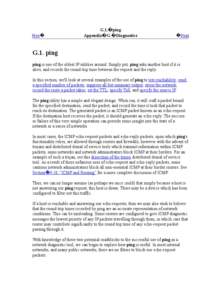 Ping Utility: Network Diagnostics Guide | PDF | Data Transmission ...