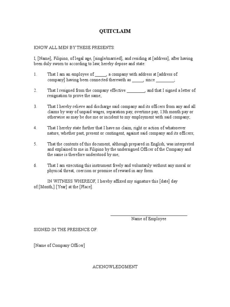 Quitclaim | PDF
