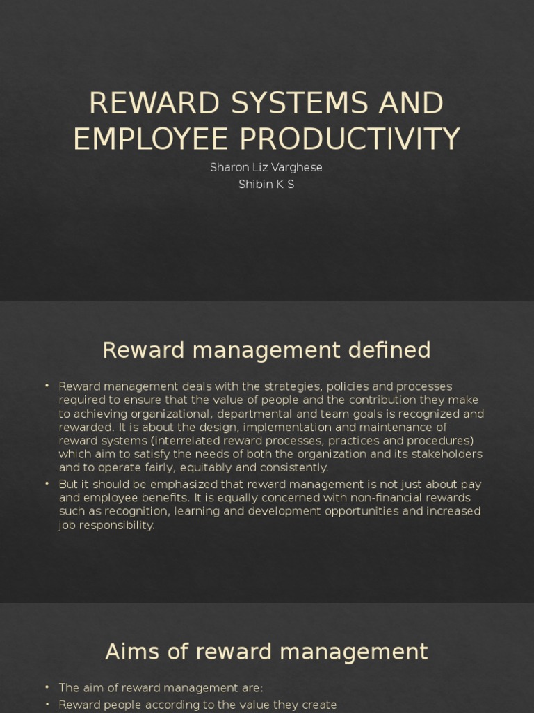 Reward Systems and Employee Productivity | PDF | Labour Economics ...