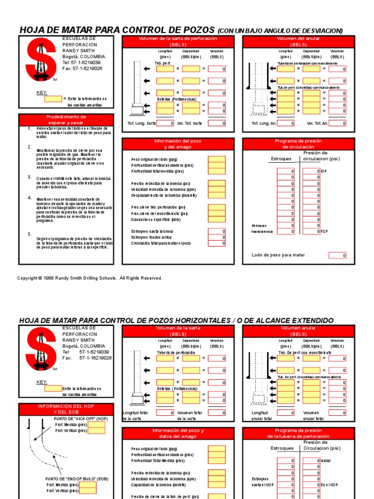 Kill Sheet | PDF | Bomba | Gases