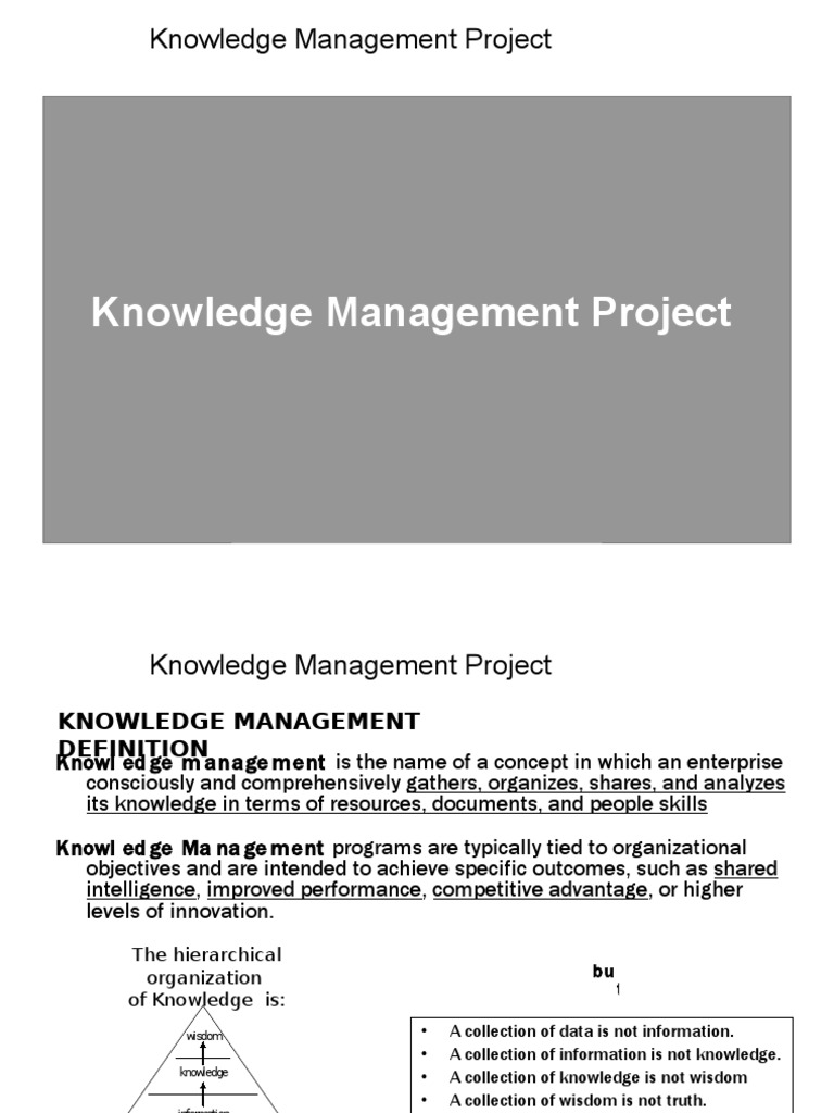 Knowledge Management Project | PDF | Knowledge Management | Knowledge