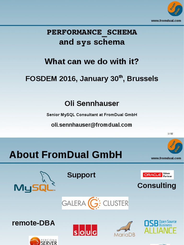 PERFORMANCE - SCHEMA and Sys Schema | PDF | My Sql | Sql