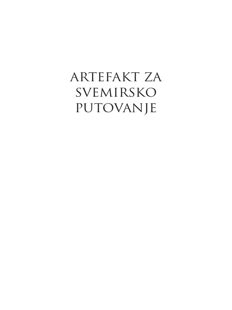 Artefakt Za Putovanje Kroz Vreme | PDF