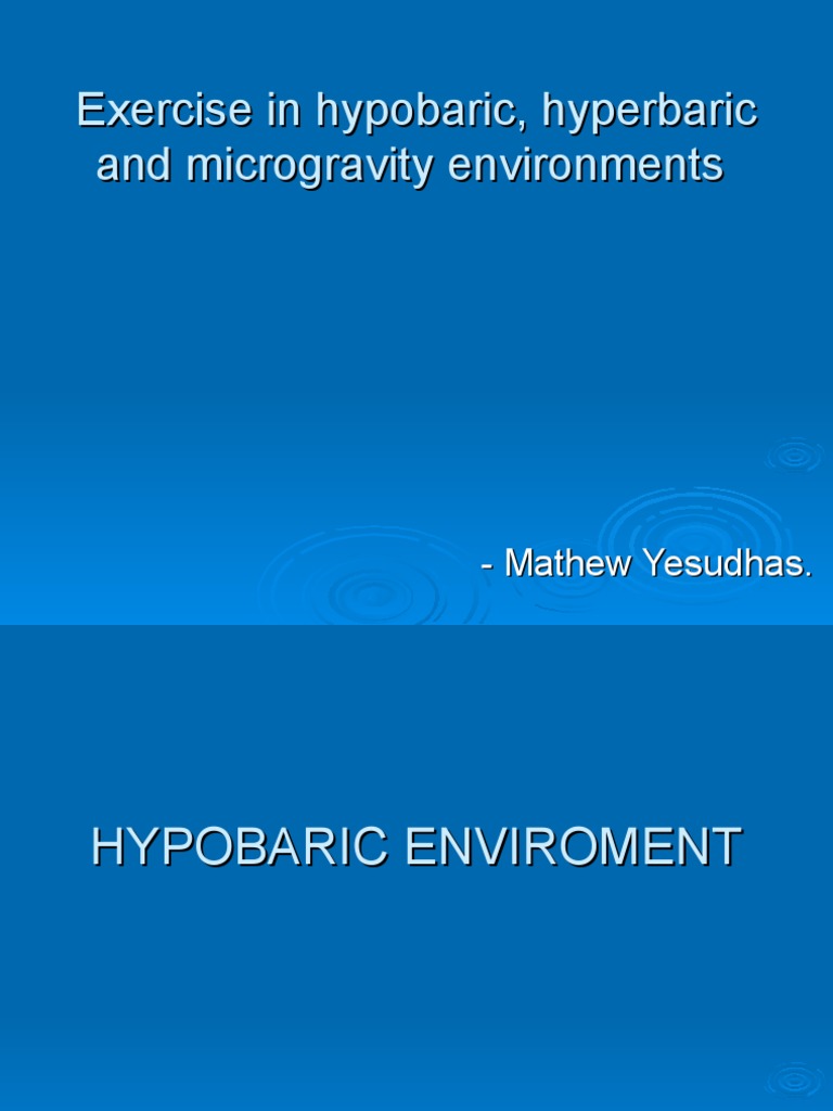Hypobaric Environment and Exercise Effects | PDF | Nature | Atmosphere ...