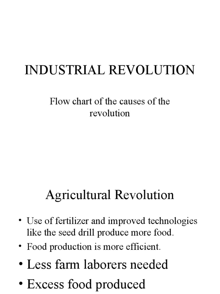 Industrial Revolution: Flow Chart of The Causes of The Revolution | PDF