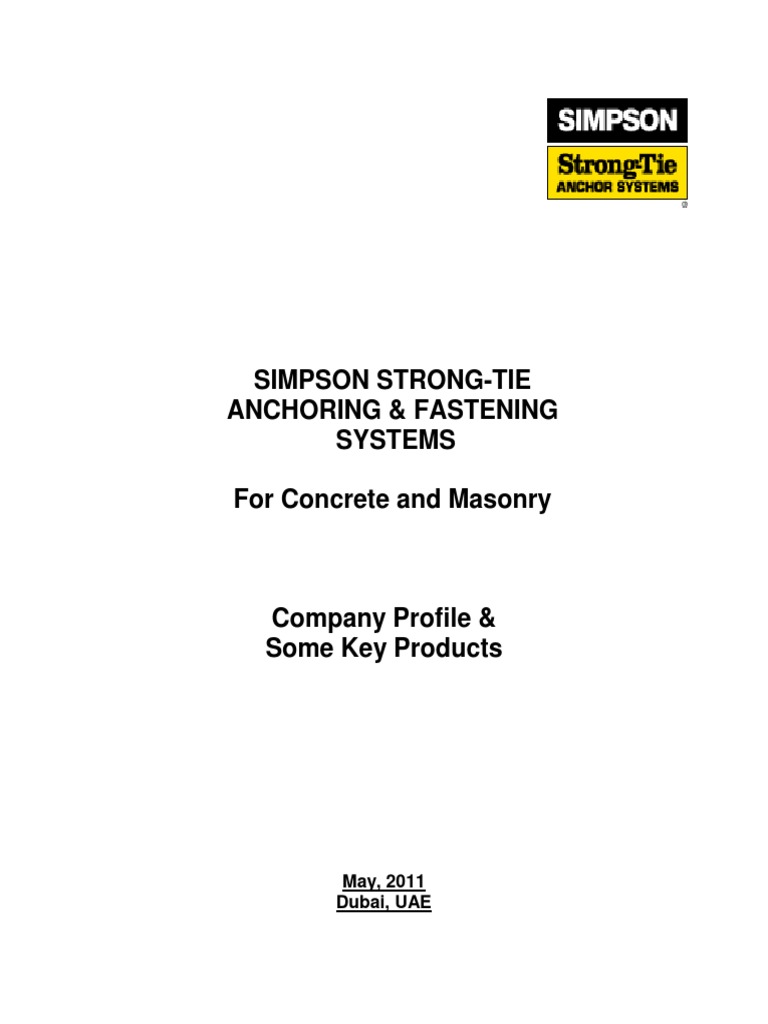Simpsons Strong Tie Connections | PDF | Concrete | Strength Of Materials