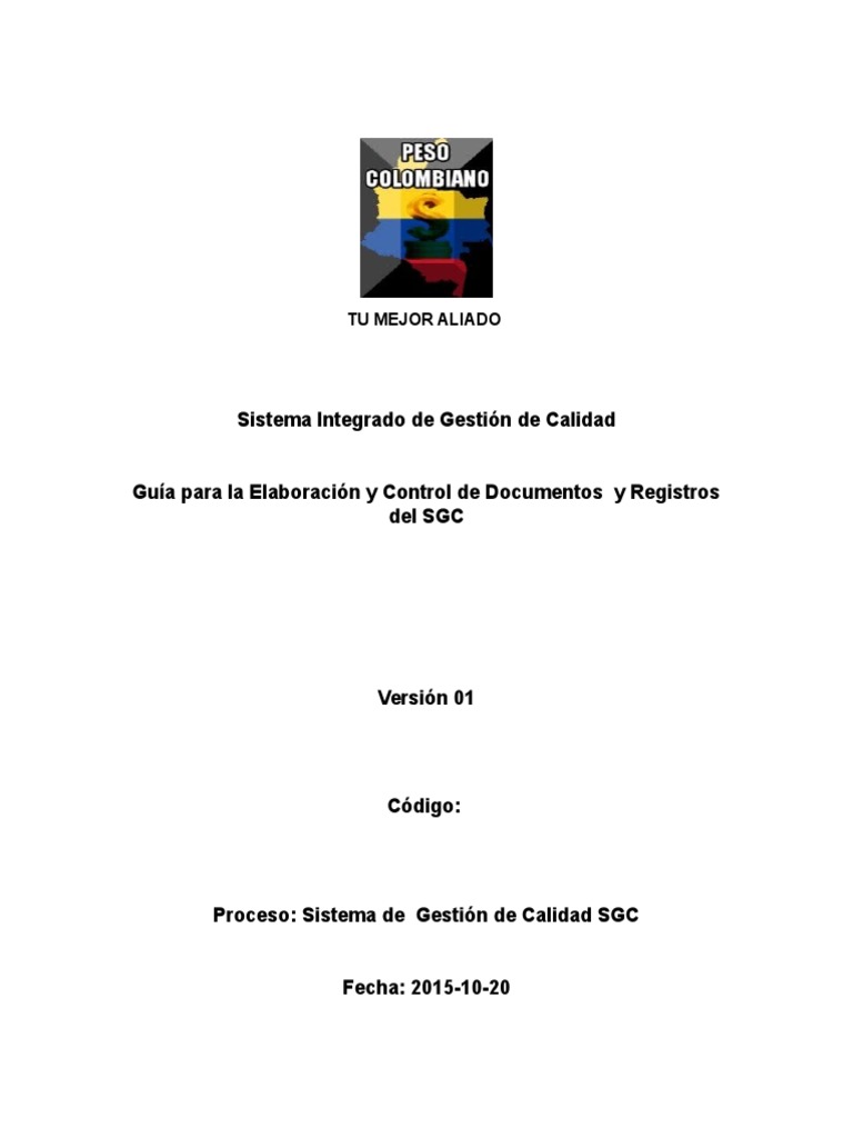 Guia Elaboracion Documentos SGC PC | PDF | Calidad (comercial ...